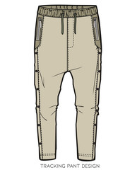 Utility pant cad design jogger Royalty Free Vector Image