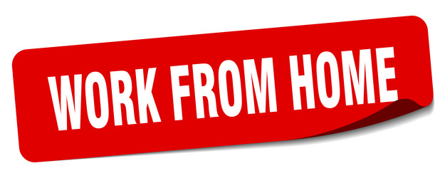 Work from home sticker work from home label Vector Image