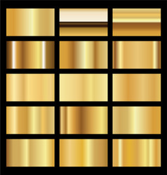 Set gold gradient texture Royalty Free Vector Image