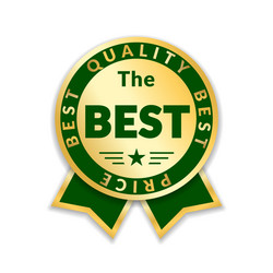 Ribbon award best price label gold Royalty Free Vector Image