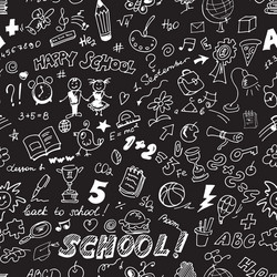School pattern in color Royalty Free Vector Image