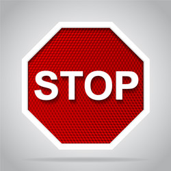 Hanging red long signboard with a frame isolated Vector Image