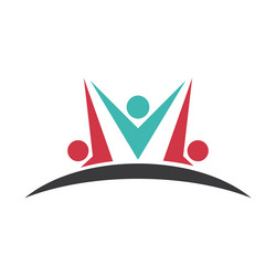 Team group people community logo Royalty Free Vector Image