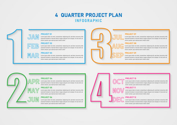4 quarter business timeline 009 Royalty Free Vector Image