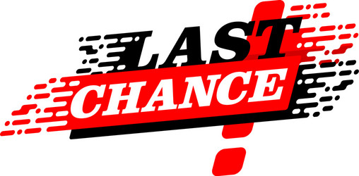 Red discount banner last chance Royalty Free Vector Image