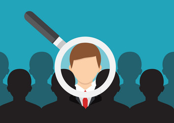 Right person icon human resource concept Vector Image