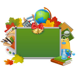 School scroll with globe Royalty Free Vector Image