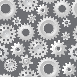 Seamless gears 3d mechanical background Royalty Free Vector