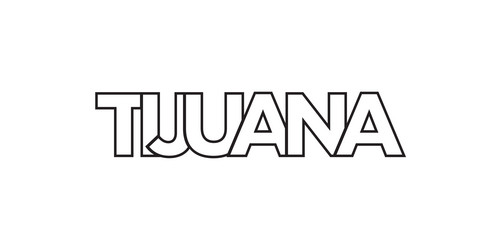 Tijuana in the mexico emblem design features Vector Image