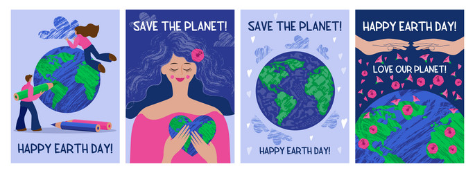 World earth day environment landing planet Vector Image