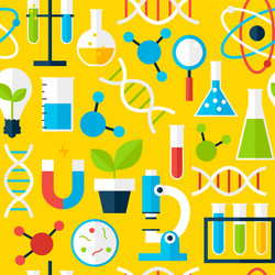 Science pattern symbols of chemical lab Royalty Free Vector