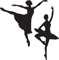 Leaping ballet dancer silhouette Royalty Free Vector Image
