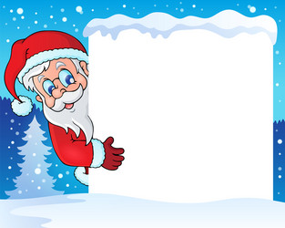 Frame with santa claus theme 3 Royalty Free Vector Image
