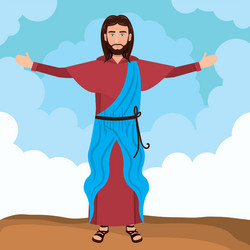 Close-up of jesus christ Royalty Free Vector Image