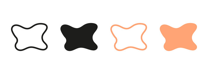 Smooth black and color form simple irregular Vector Image