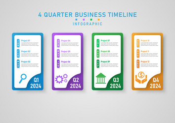 4 quarter business timeline 007 Royalty Free Vector Image
