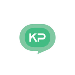 Initial letter logo kp template design Royalty Free Vector