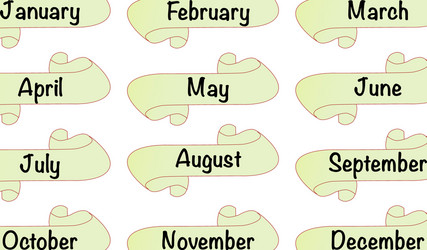 Month Name Vector Images (over 1,500)