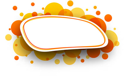 Oval orange background Royalty Free Vector Image