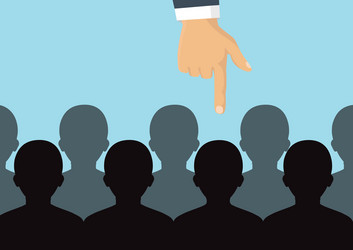 Right person icon human resource concept Vector Image