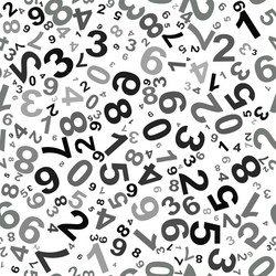 Seamless pattern with numbers Royalty Free Vector Image