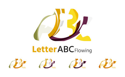 Abc company logo set Royalty Free Vector Image