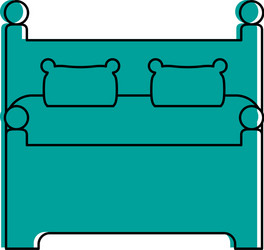 Bed topview icon image Royalty Free Vector Image