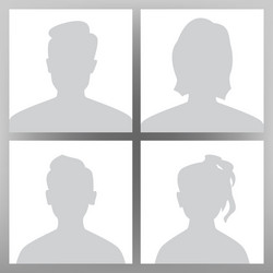 Default avatar profile icon gray placeholder man Vector Image