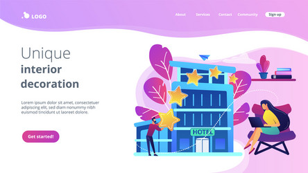 Design hotel concept Royalty Free Vector Image