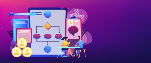 Learning management system concept banner header Vector Image