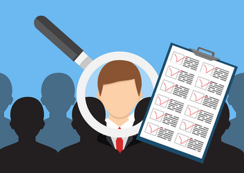 Right person icon human resource concept Vector Image