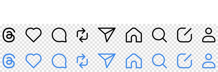 Set of interface icons new app threads design can Vector Image