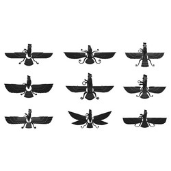 Ancient sumerian symbol faravahar Royalty Free Vector Image