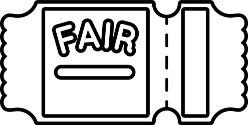 Fair ticket flat style icon Royalty Free Vector Image