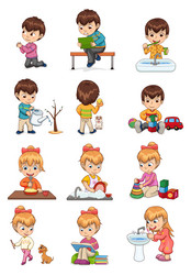 Female and male collection Royalty Free Vector Image