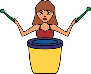 Girl Playing Bongos Vector Images (over 110)