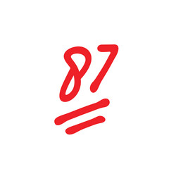 7 points seven test score Royalty Free Vector Image