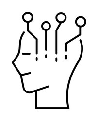 Ai artificial connection icon on transparent Vector Image