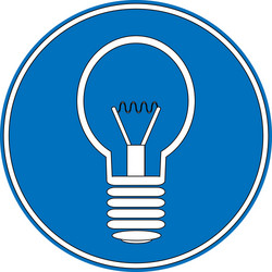 Light bulb button Royalty Free Vector Image - VectorStock