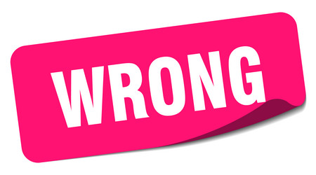 Wrong sticker wrong label Royalty Free Vector Image