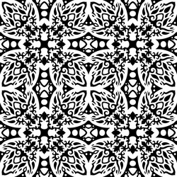 Black tribal tile pattern on the white background Vector Image