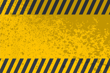 Caution warning background with yellow and black Vector Image