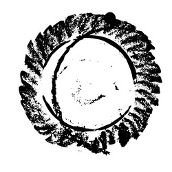 Round grunge shape texture rough circle stamp Vector Image