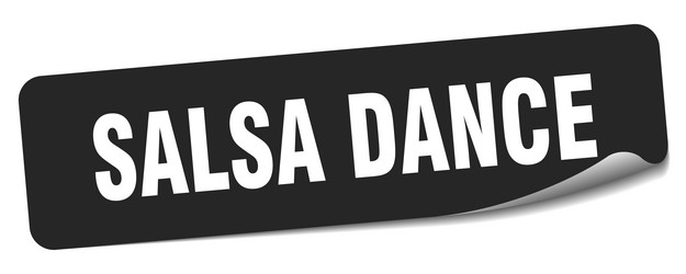 Salsa dance sticker salsa dance label Royalty Free Vector