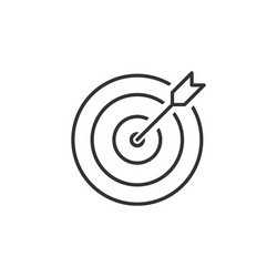 Hand drawn arrow target doodle sketch Royalty Free Vector