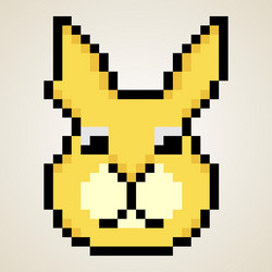 Pixel art face emoticon character Royalty Free Vector Image