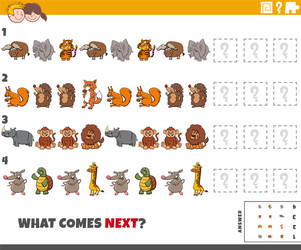 Educational pattern game for kids with objects Vector Image