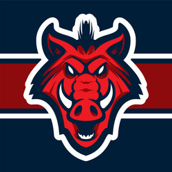 Decorative warthog head Royalty Free Vector Image