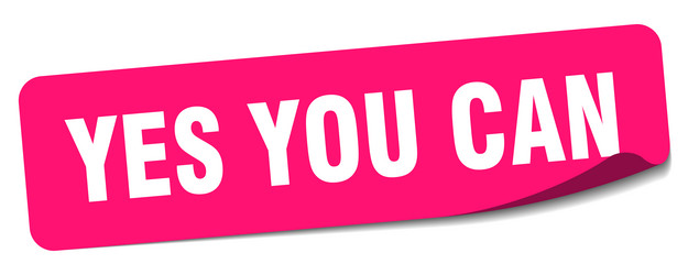 Yes you can sticker yes you can label Royalty Free Vector