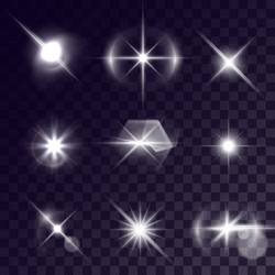 Star lighting effects Royalty Free Vector Image